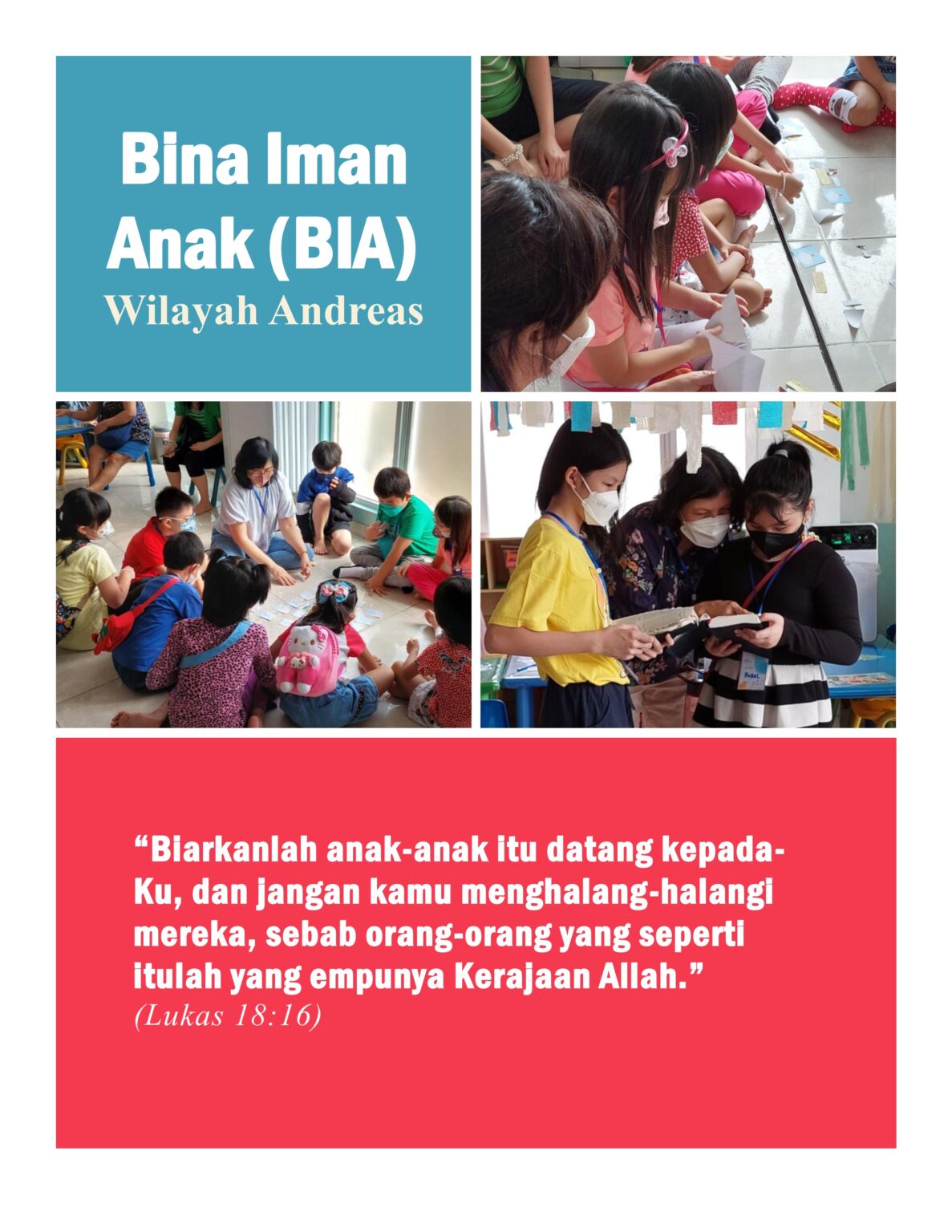 Bina Iman Anak (BIA), Wilayah Andreas – Paroki Kelapa Gading